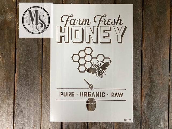 Farm Fresh Honey Stencil – Bemis Honey Bee Farm