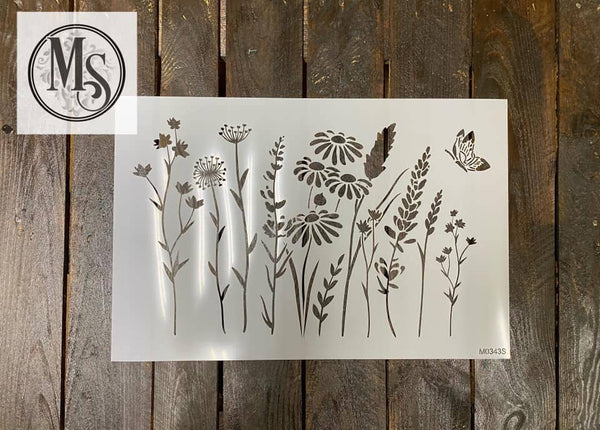 Wild Flower Garden Stencil – Bemis Honey Bee Farm