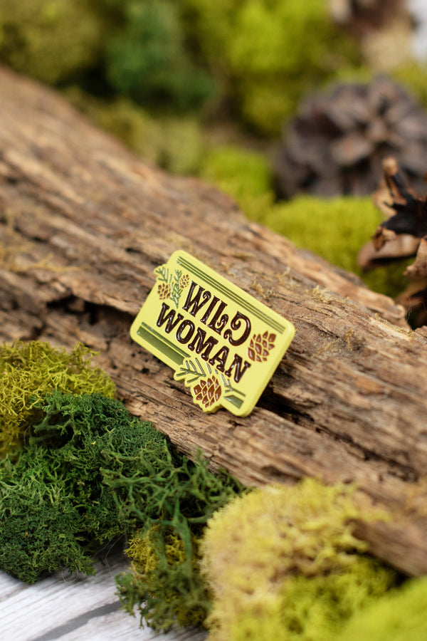 Wild Woman Enamel Pin – Bemis Honey Bee Farm