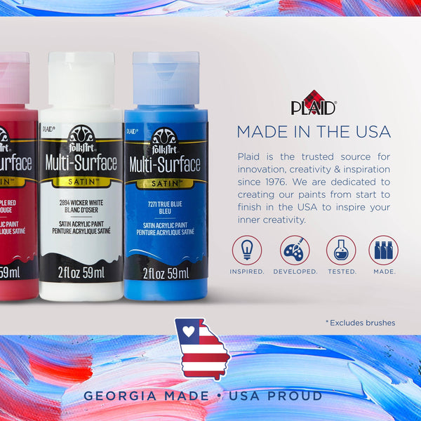 FolkArt MultiSurface Acrylic Paint Set Basics 10 Colors – Bemis Honey ...