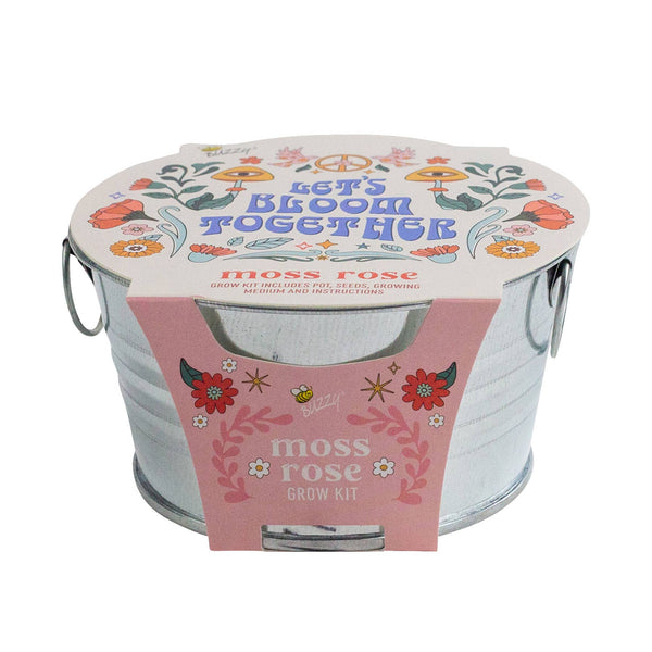 Mini Galvanized Basin - Moss Rose-100% Organic Grow Kit – Bemis Honey ...