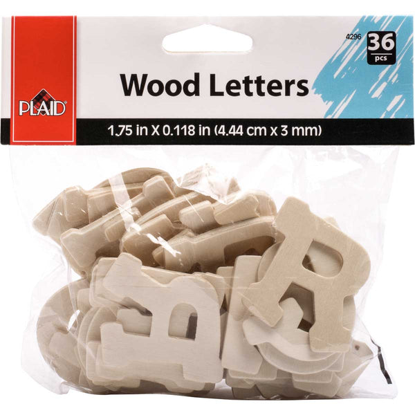 Plaid Wood Surface Letter Pack Fun Font 36 Piece – Bemis Honey Bee Farm