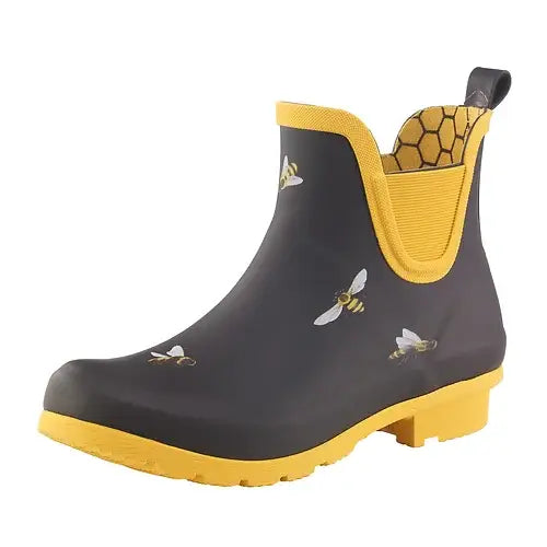 Black Bees Chelsea Rain Boot – Bemis Honey Bee Farm