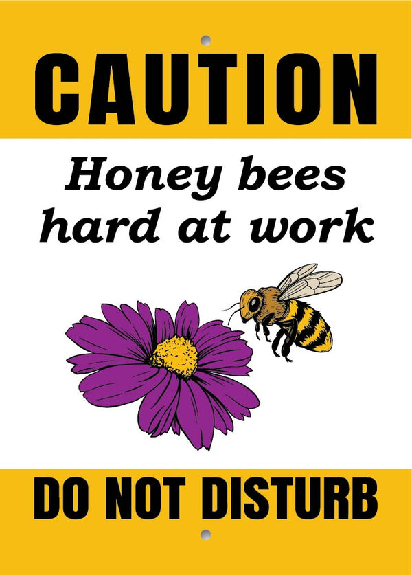 Caution Bee Sign – Bemis Honey Bee Farm